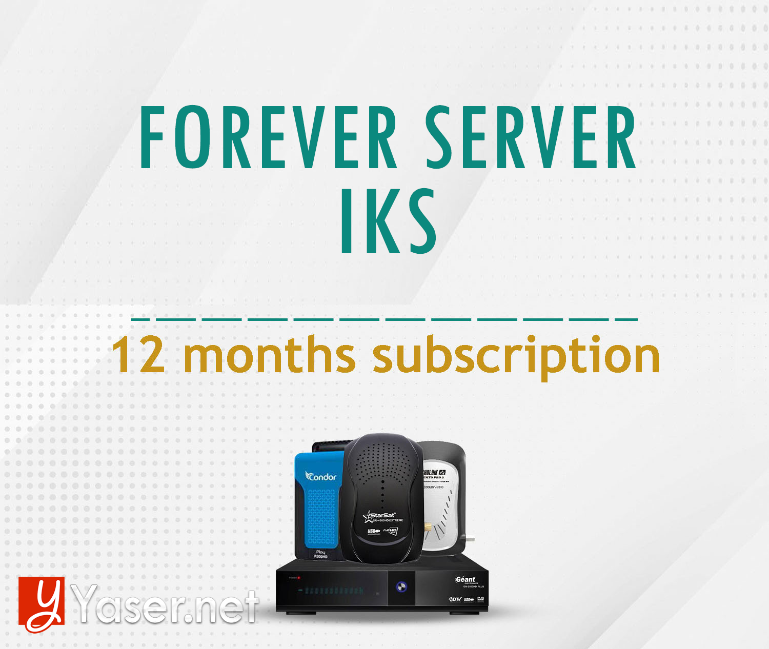 Forever 12 Months Renewal recharge - Yaser Satellite
