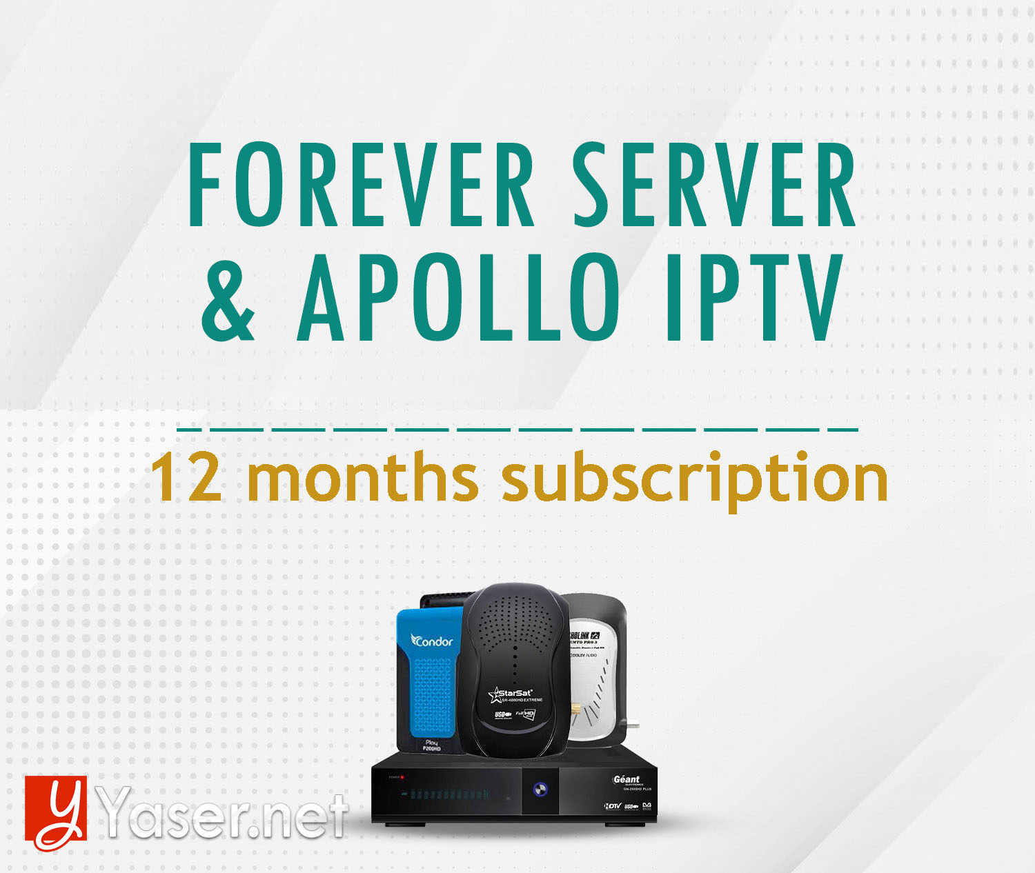 Forever Server iks + Apollo IPTV 12 Months Renewal recharge - Yaser ...