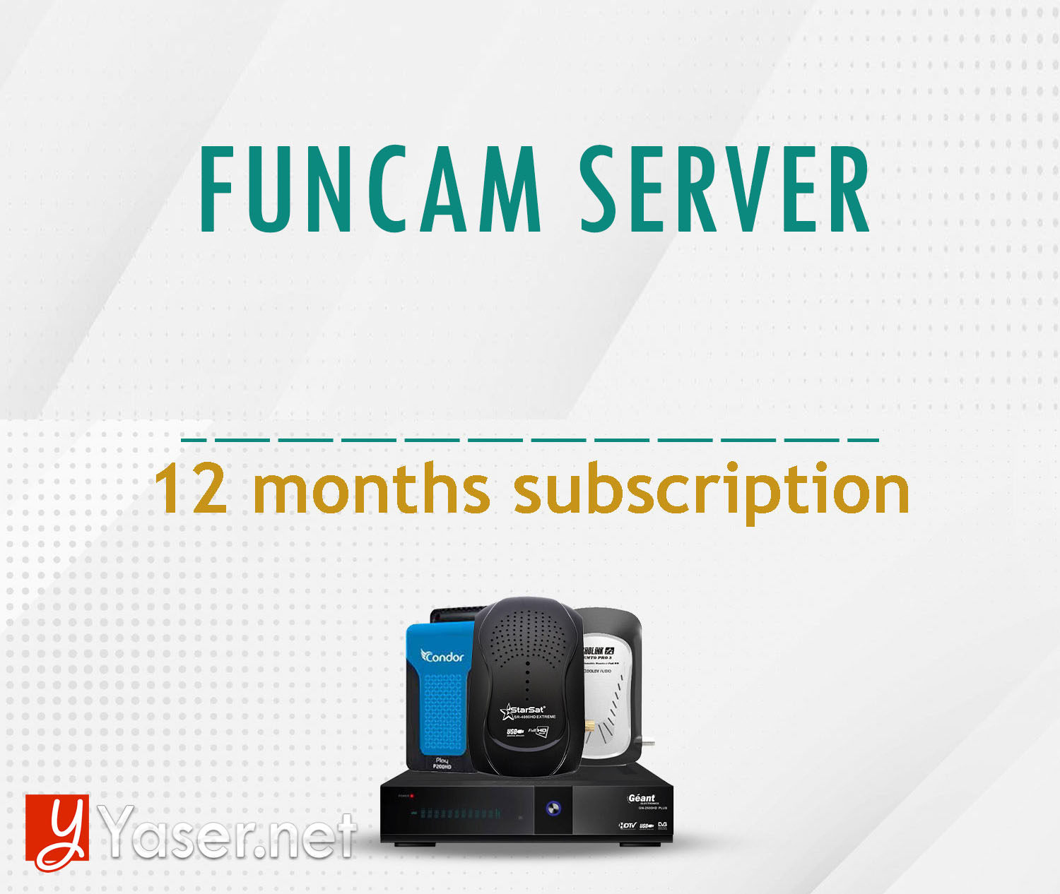 Funcam Server 12 Months Renewal - Yaser Satellite