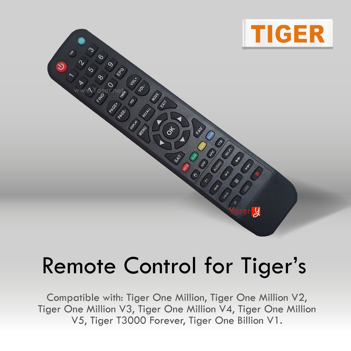 Remote Control for Tiger 4k Devices - Yaser Satellite