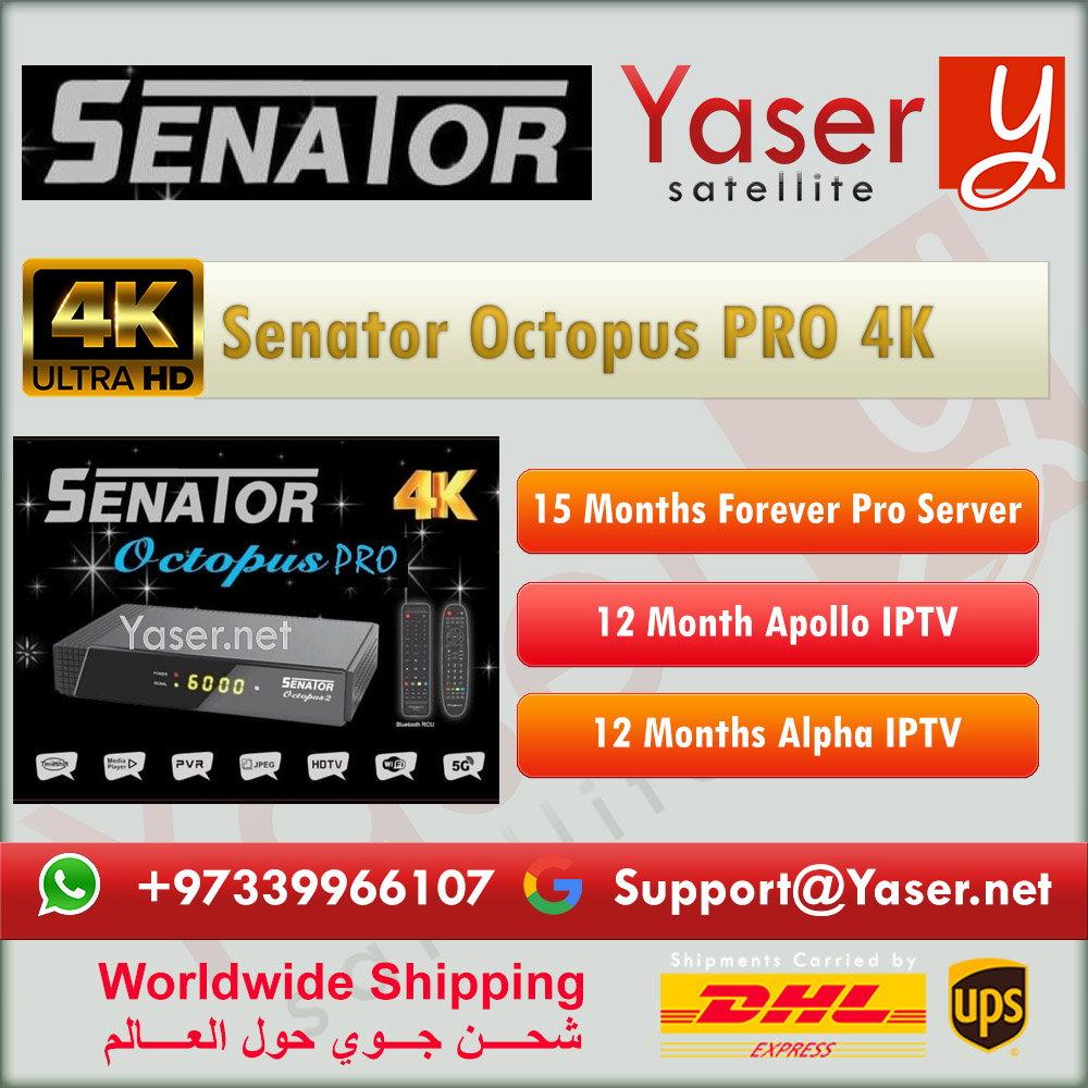 Senator Octopus PRO 4K Satellite Receiver - Yaser Satellite