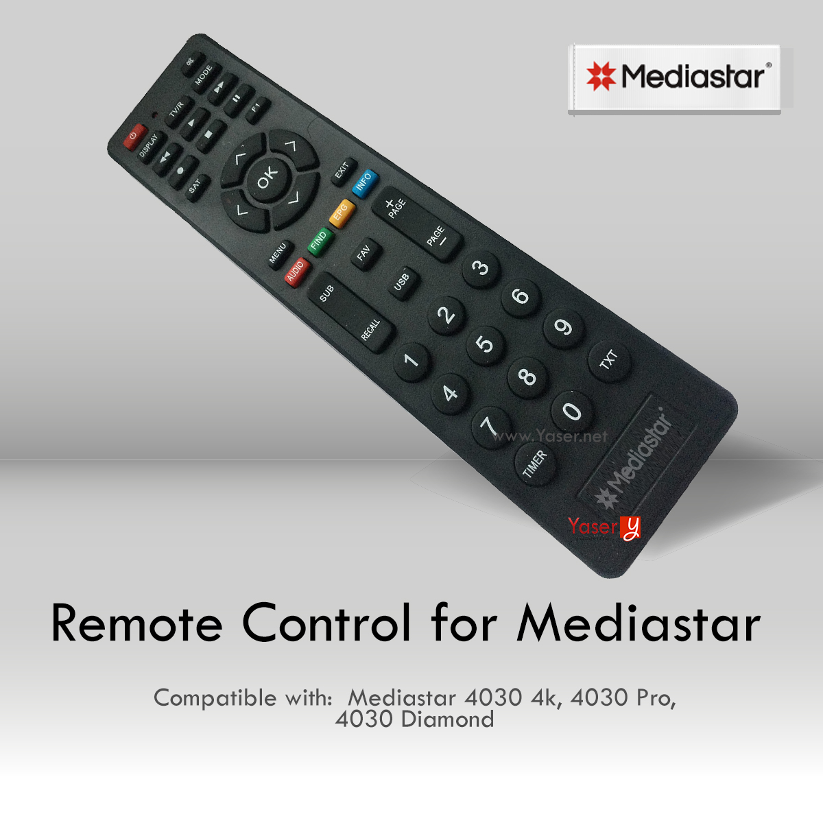 Remote Control for Mediastar 4030 4k - Yaser Satellite